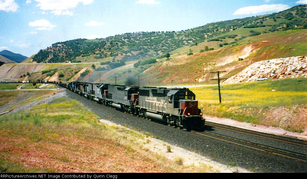 Southern Pacific's Salt Lake City-Pueblo,CO Manifest,Thistle,Utah June 5,1993.